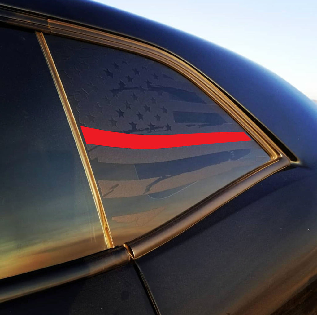 Distressed Quarter Window Flag Decal Set 2008-23 Dodge Challenger ...