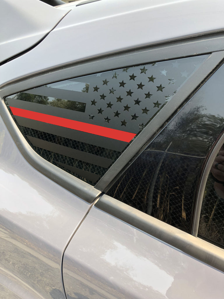 American Flag Quarter Window Decal 2015-2018 Ford Focus ST/RS ...