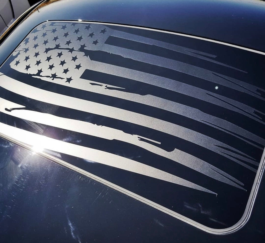 Dodge Challenger Sunroof American flag decal 2008- 2020 | Elevated Auto ...