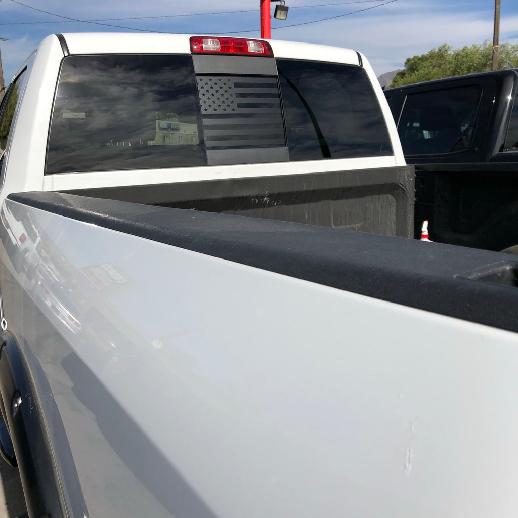Dodge RAM Back Middle Window American Flag Decal 2009-2019 | Elevated ...